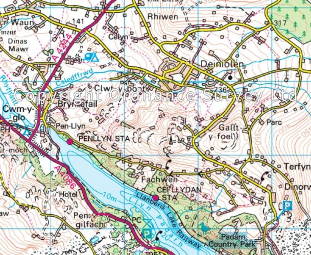 Map of Snowdon - The Outdoor Guide