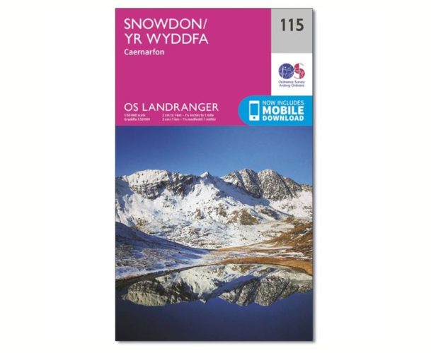 Map of Snowdon - The Outdoor Guide