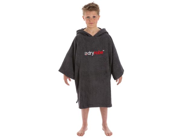 Organic Towelling Kids Grey Robe - The Outdoor Guide